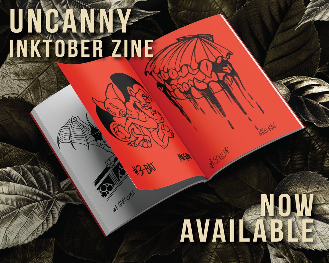 Uncanny Inktober Art Zine - A5 Ink Artzine, Inktober Illustration Book ...