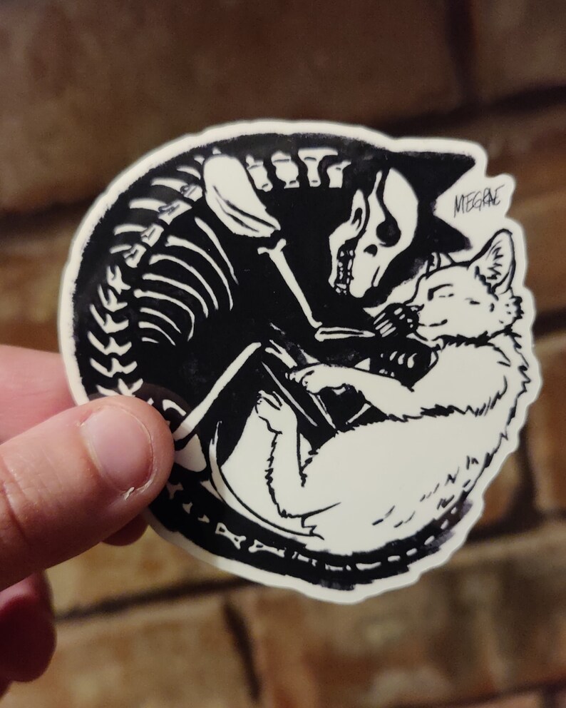 Cradle Cat Sticker Macabre Creepy Goth Vinyl Sticker Decal - Etsy