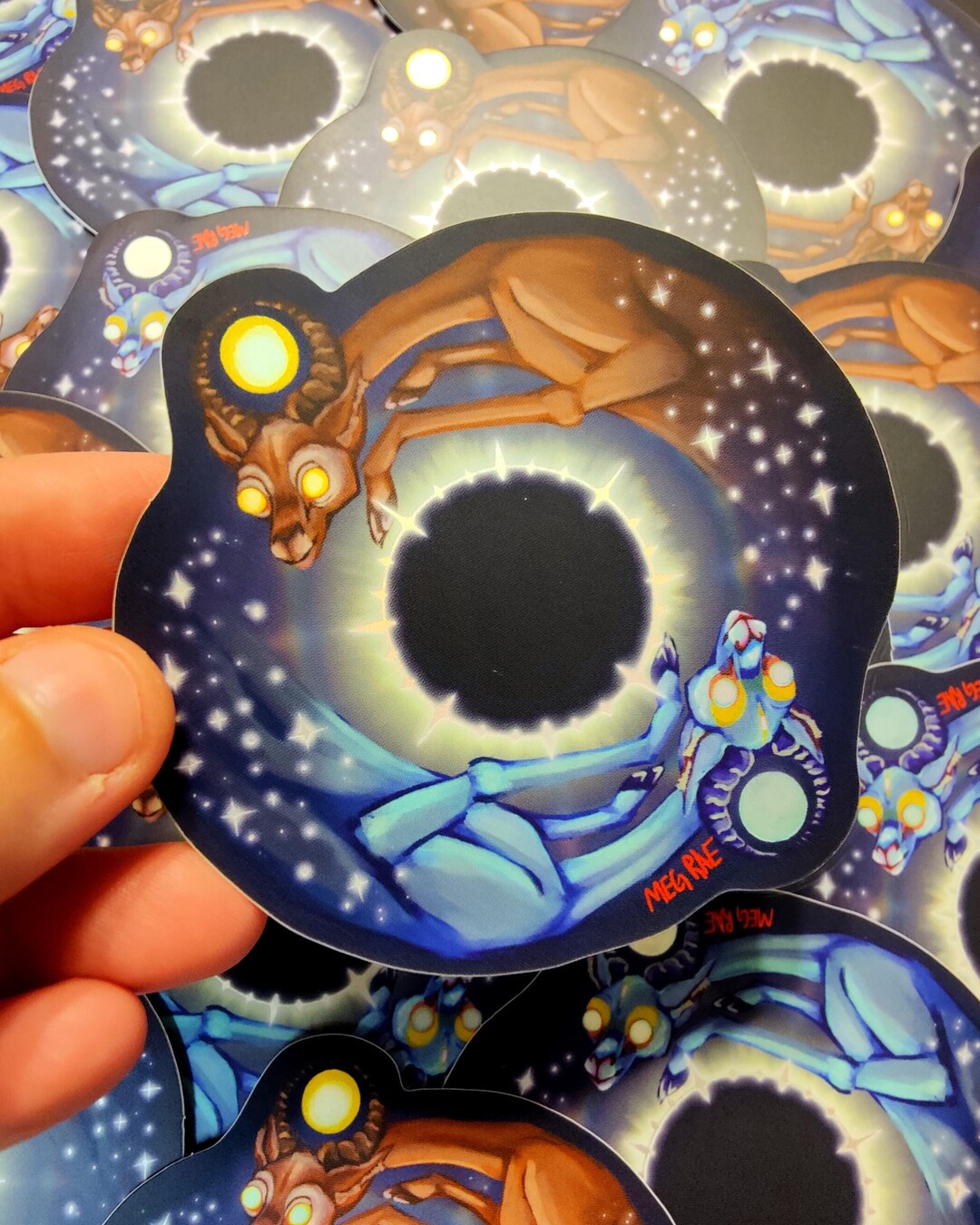 Solar Eclipse Totality Deities Sticker - Matte Vinyl Sticker, Eldritch ...