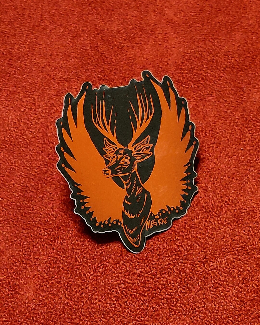 Deer Angel Weirdcore Art Sticker Cryptid Drawing, 90's Monster Art ...