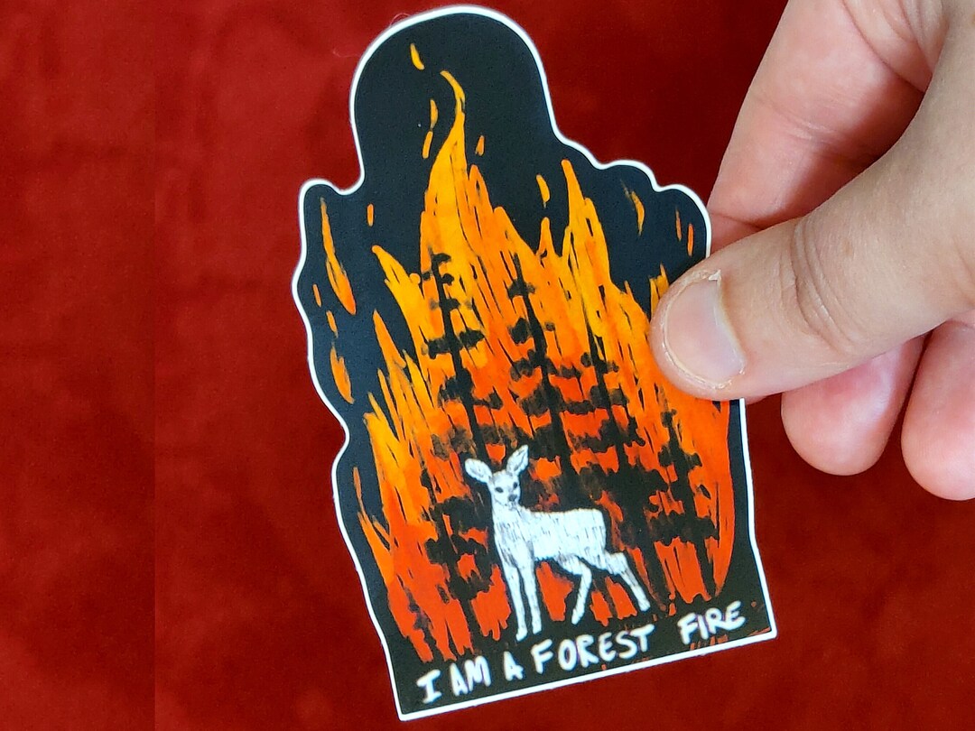 I Am a Forest Fire Sticker - Mitski Dark Art Weirdcore Vinyl Waterproof ...