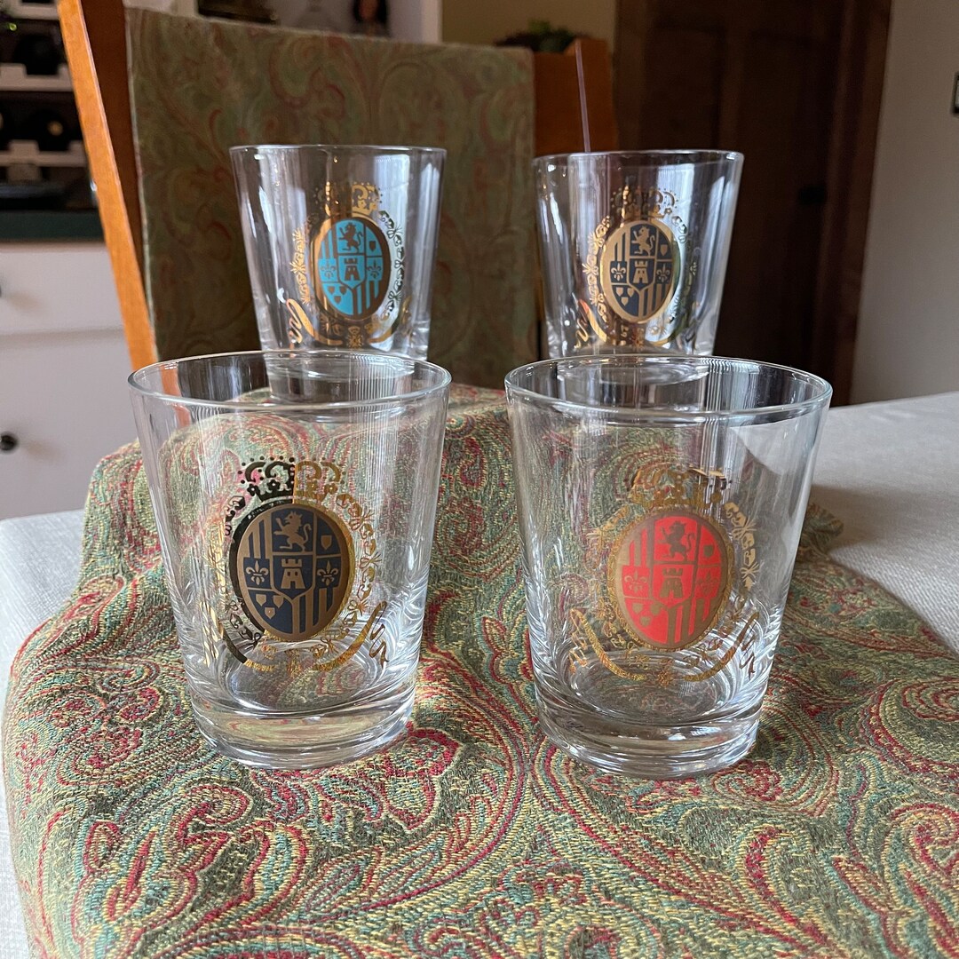 Rocks Glasses - Crown, Castle, and Shield Baronet Set by Federal Glass ...