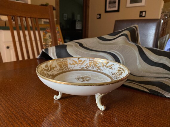 Beautiful Nippon Footed Bowl Hand Painted Three Footed Bowl - Etsy