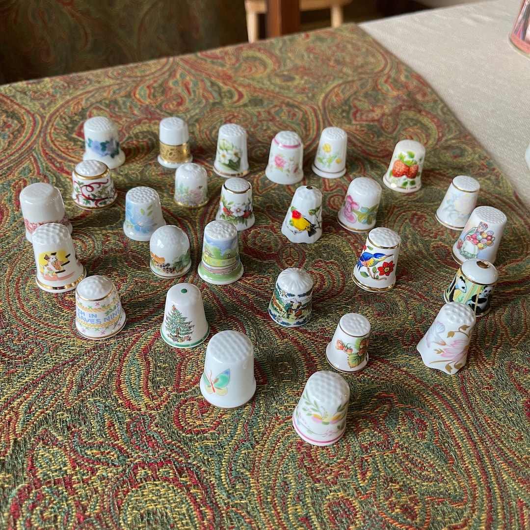 Porcelain Thimble Collection – 27 Beautiful Thimbles From All Over the ...