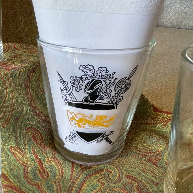 Midcentury Scotch Glasses Set - Coat of Arms – Classy and Elegant! - Etsy