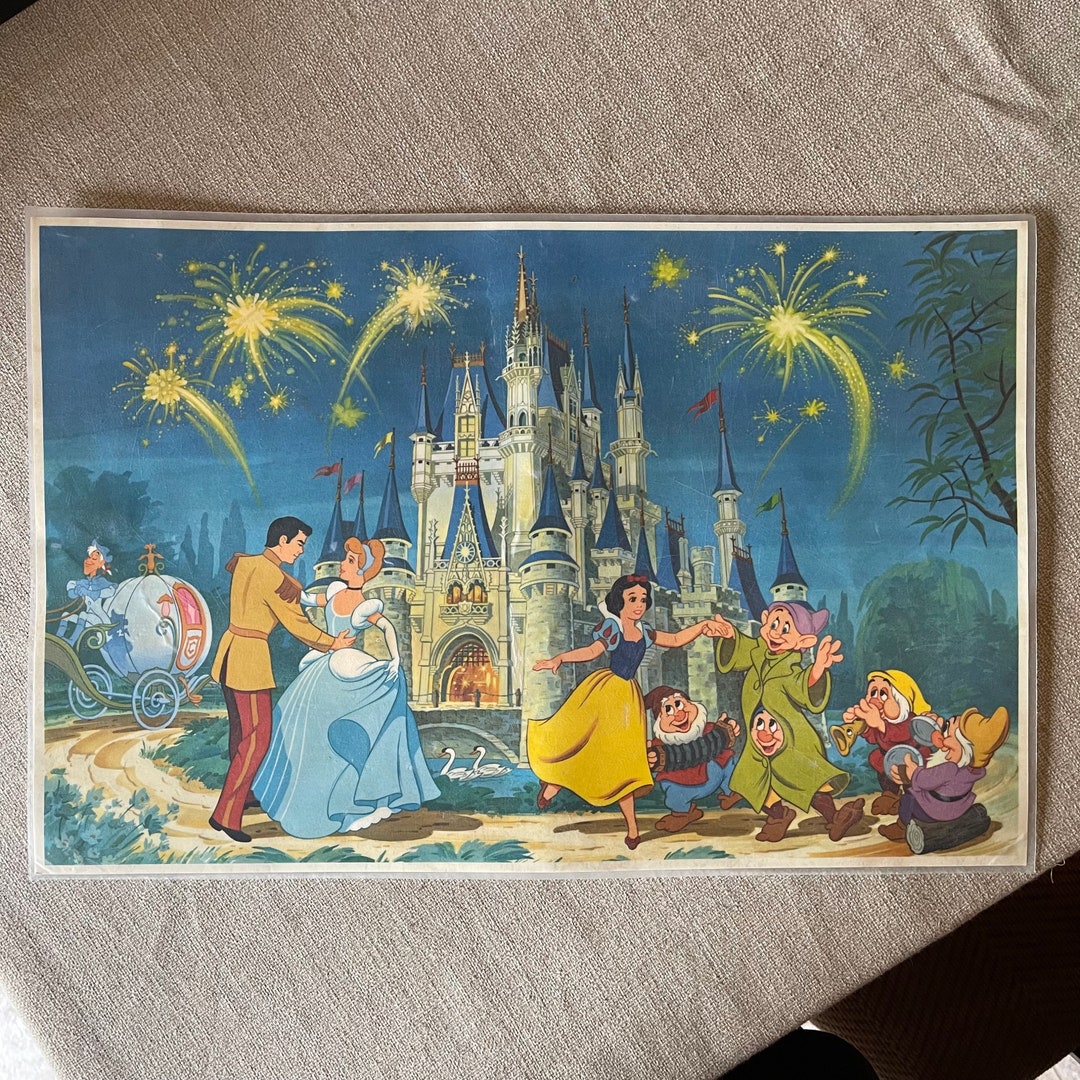 Cinderella and Snow White Get Together on This Vintage 80s Disneyland ...