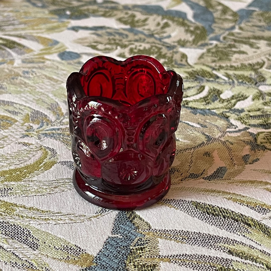 Ruby Red Moon and Stars Toothpick Holder - Add to Your Collection or ...