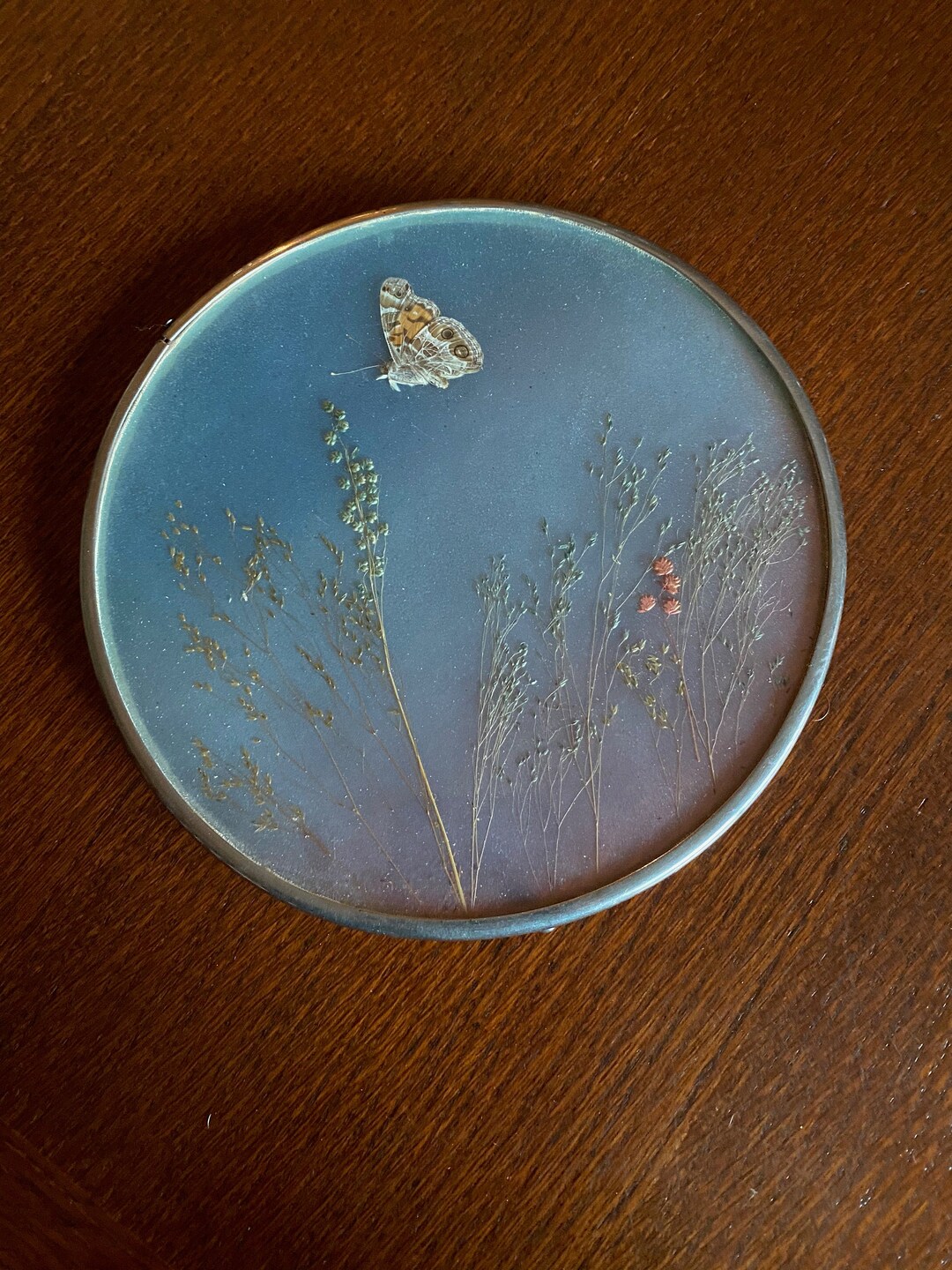 Nature Captured in Vintage Victorian Decorative Glass Trivet - Etsy