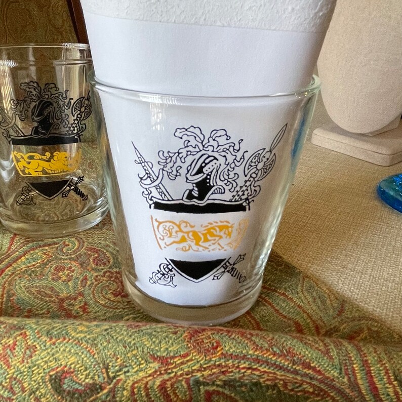 Midcentury Scotch Glasses Set - Coat of Arms – Classy and Elegant! - Etsy