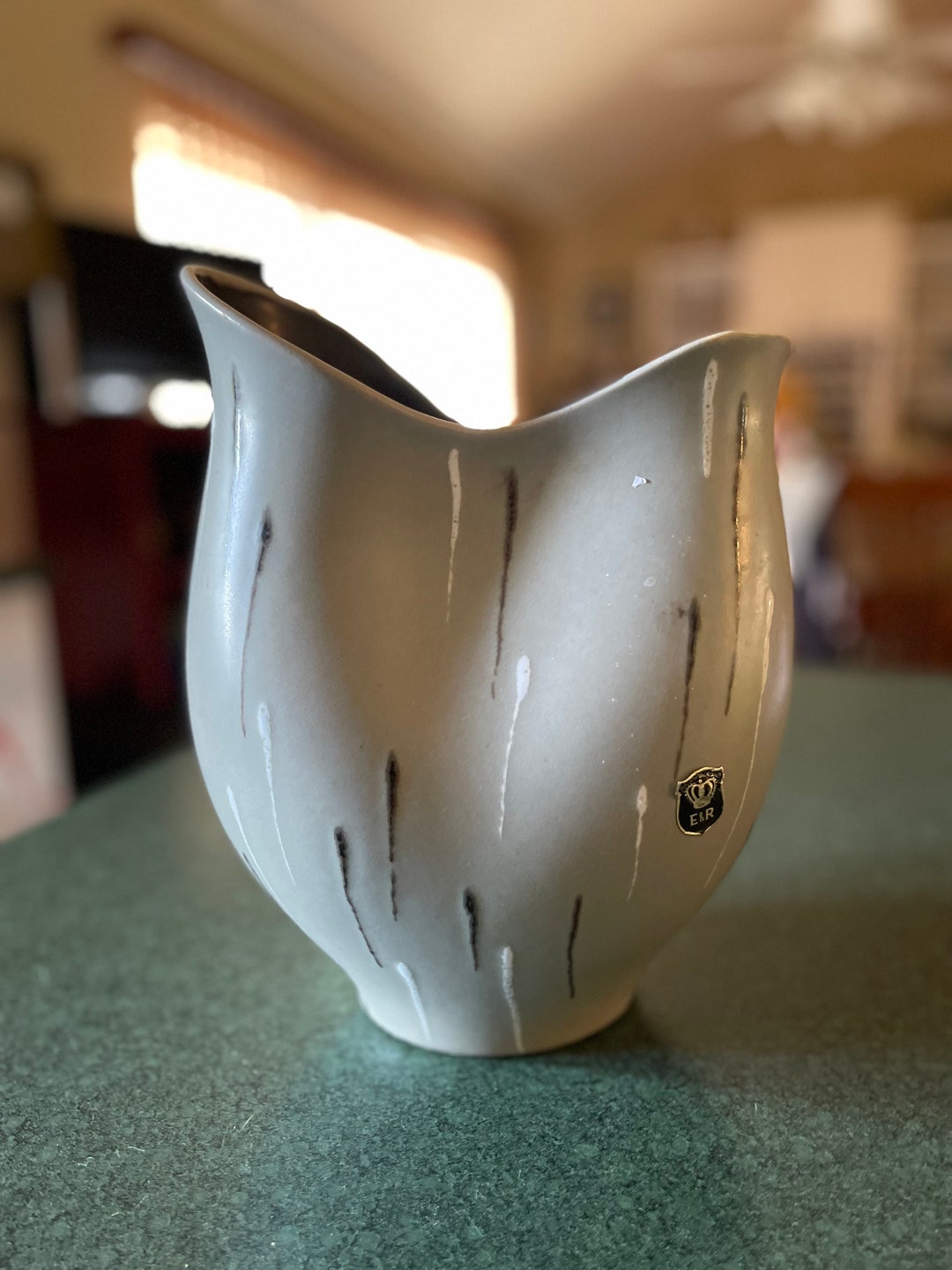 Austrian Studio Art Pottery Mid Century Modern Grey Atomic Vase - Etsy