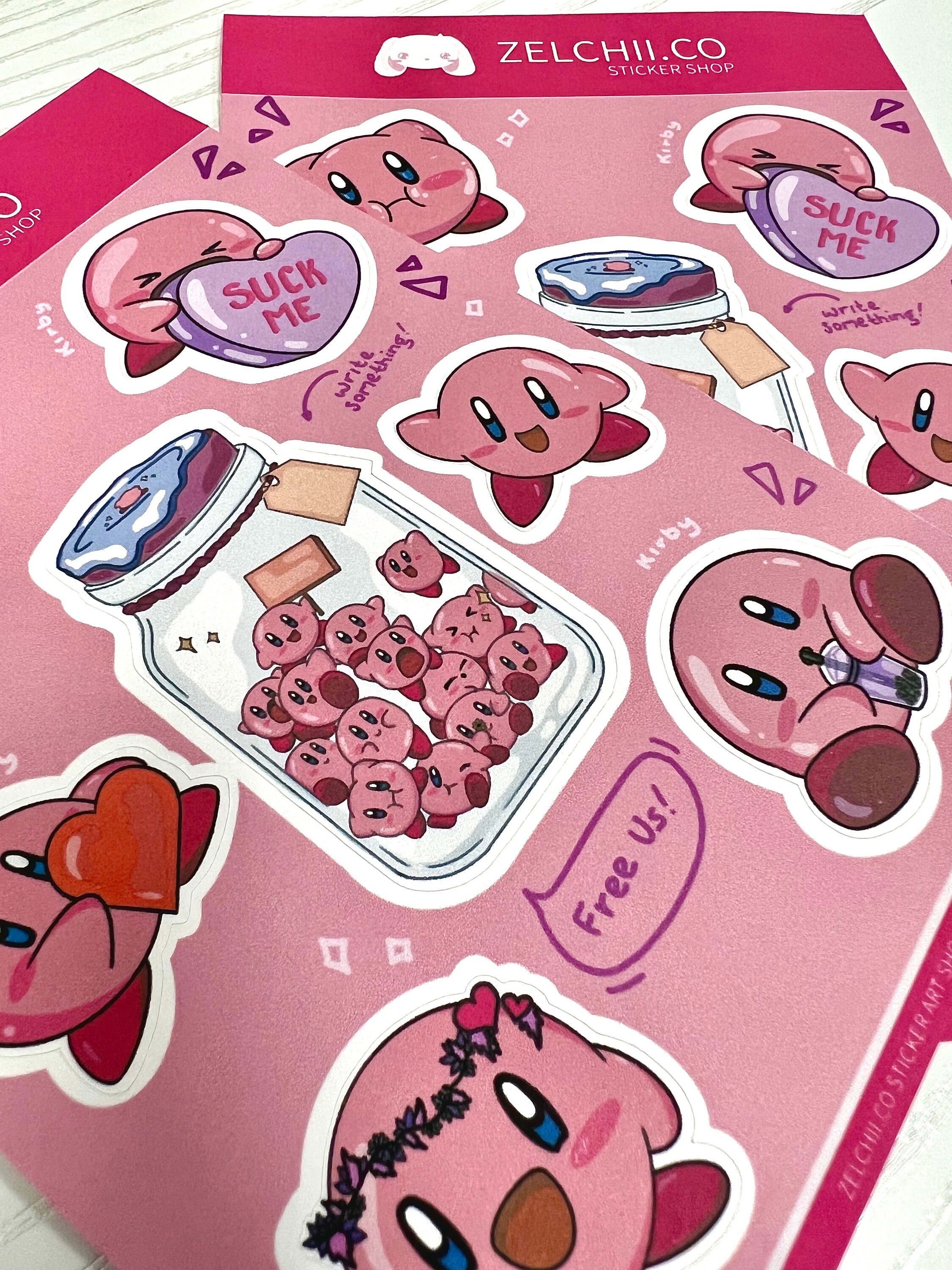 Kirby Stickers, Cute Stickers, Bullet Journal Matte Stickers ...