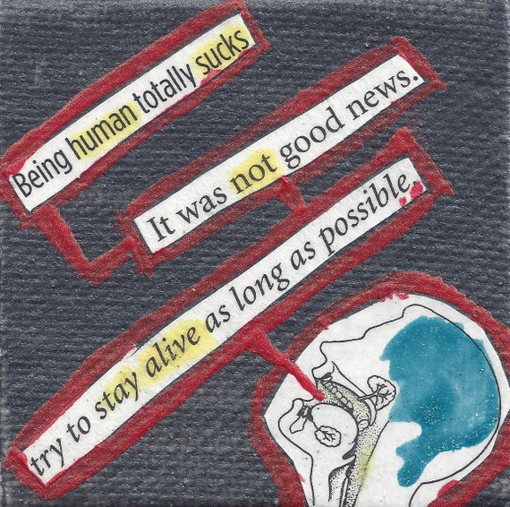 Miniature Collage Art Weird Collage Vintage Oddity Art | Etsy Israel