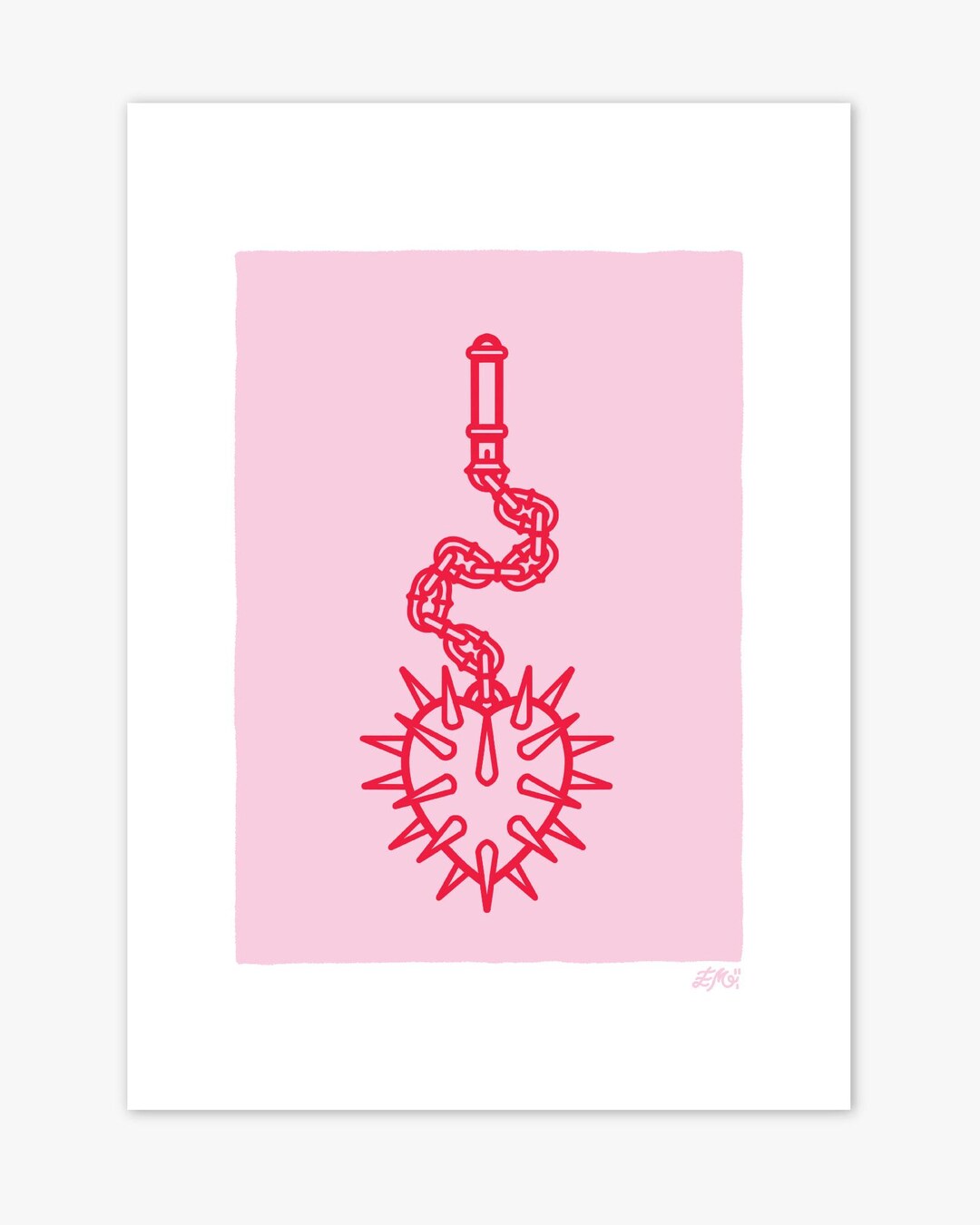 Flail Limited Edition Tattoo Flash Print by Ella Mobbs Creep Heart Art ...