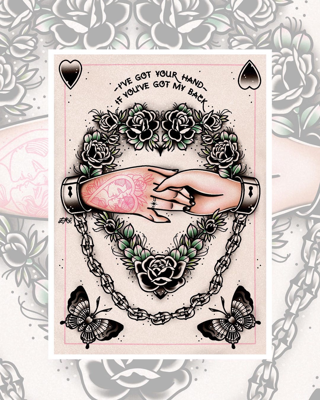 Ive Got Your Hand Digital Download Limited Edition Neo Traditional ...