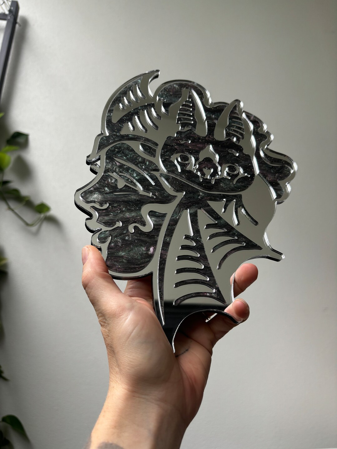 Masked Bat Lady Wall Hanging Classic Alternative Gothic Home Décor ...