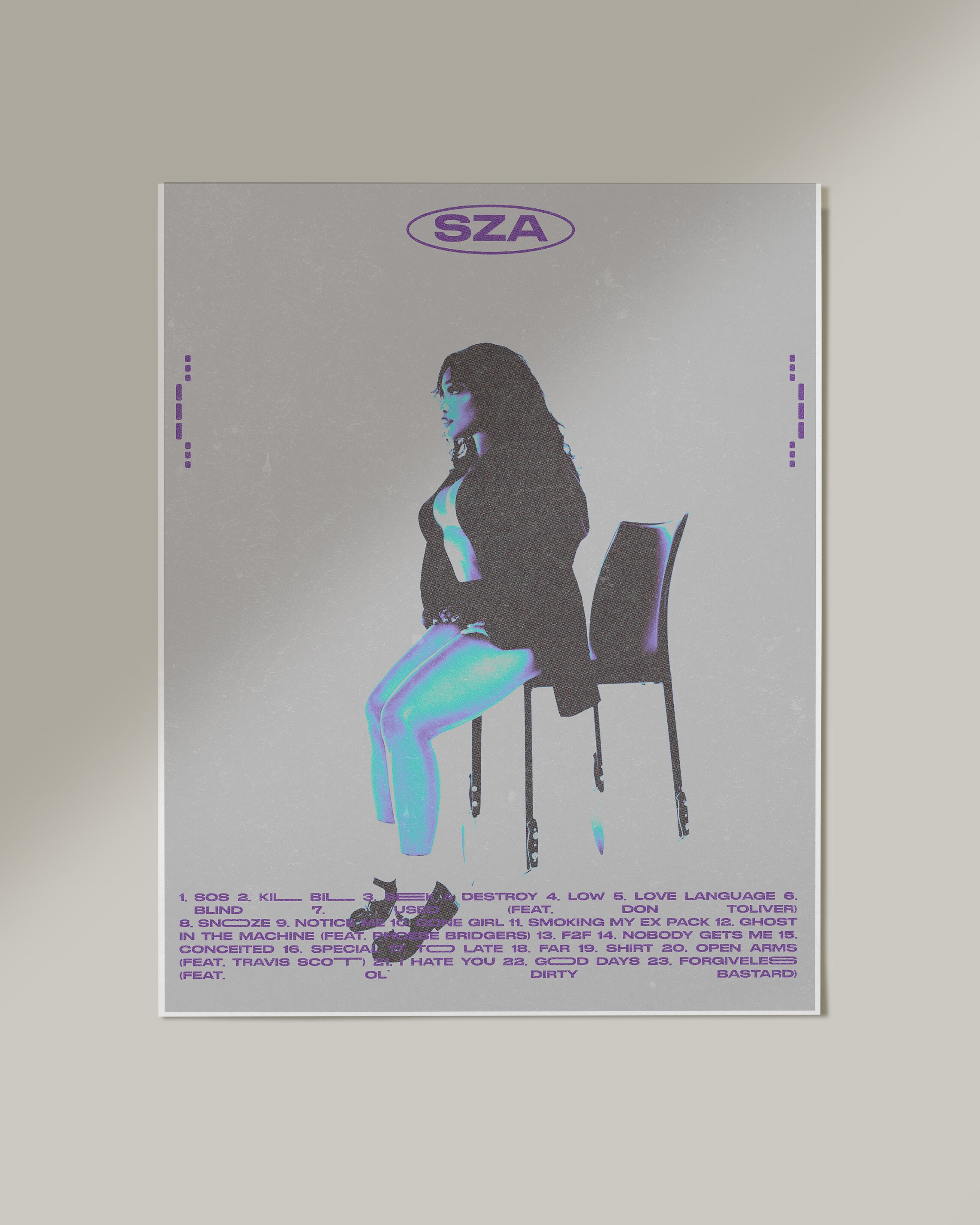 Sza Poster, SOS Poster, Sza Album Poster