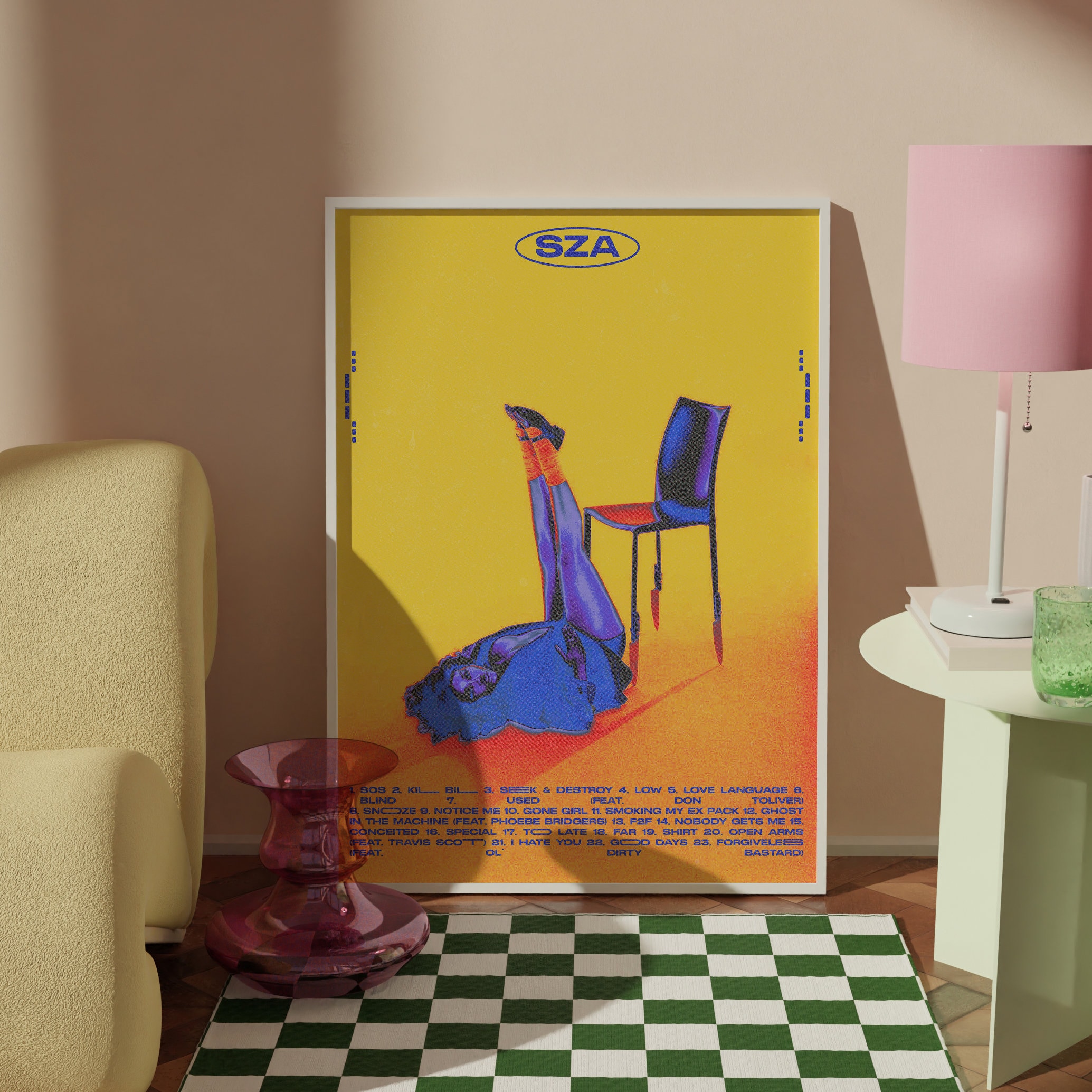 Sza Poster, SOS Poster, Sza Track List Poster, Sza Merch