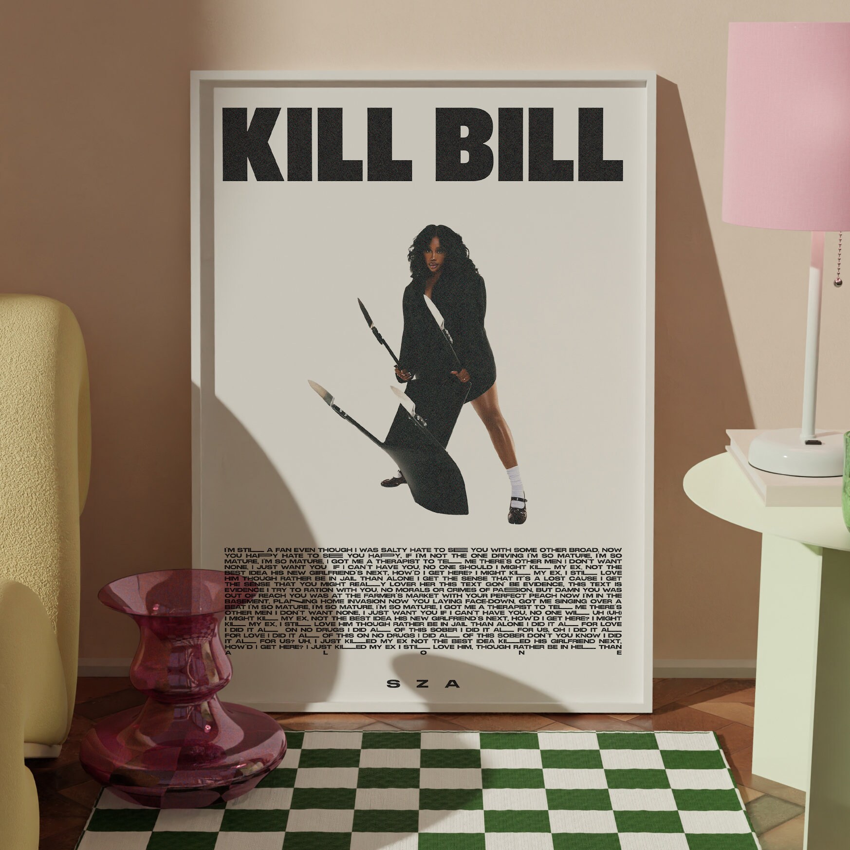 SZA Kill Bill Poster | SZA SOS Poster | Kill Bill Poster | Sza Kill ...