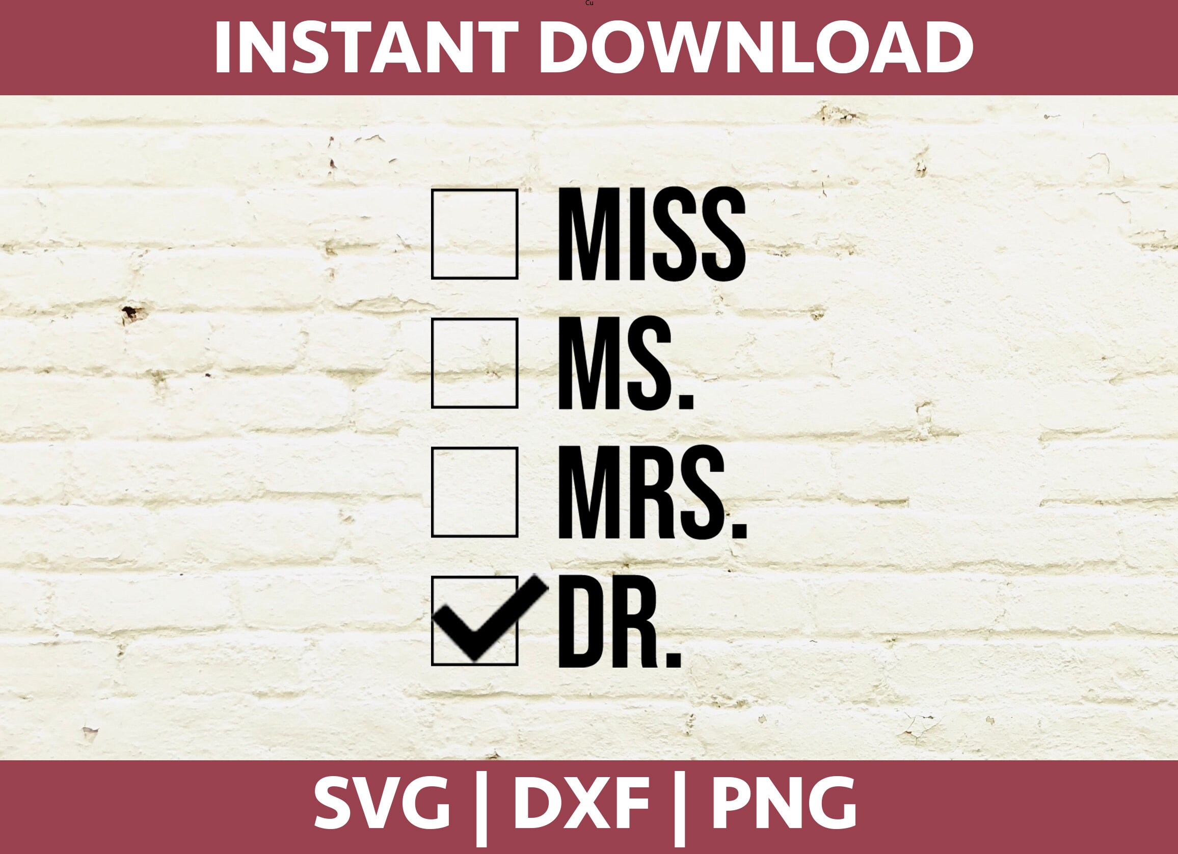Miss Ms Mrs Dr SVG DXF PNG File For Cricut Etsy Miss Ms Mrs Dr SVG DXF PNG File For Cricut Etsy