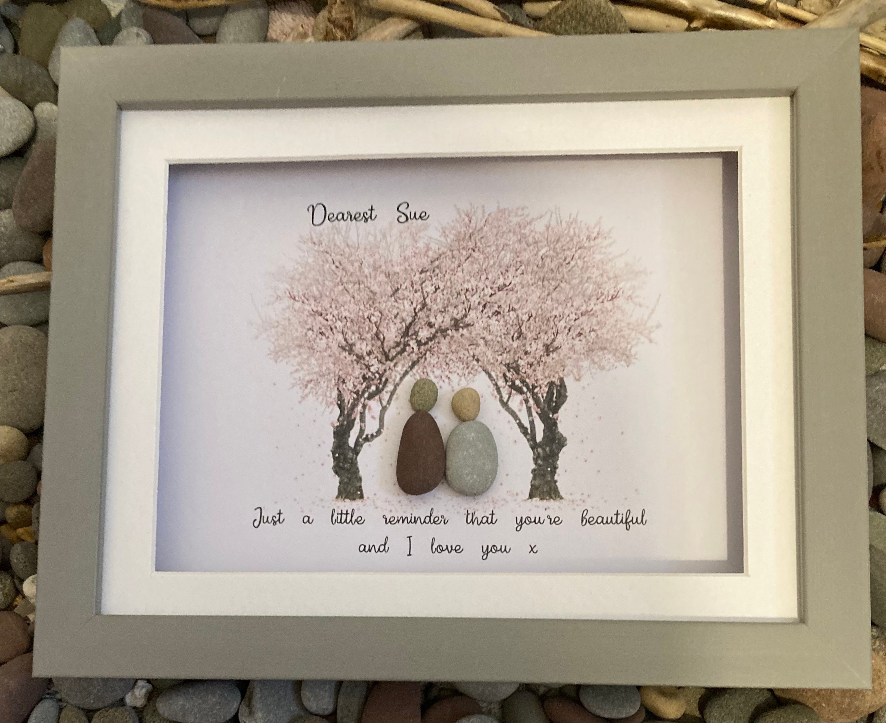 Friendship Pebble Art Friendship Quote With Blossom Tree | Etsy UK