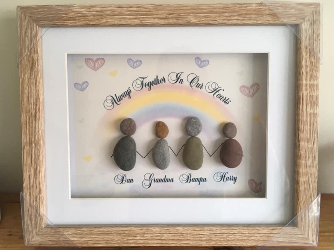In Memory Pebble Art personalised and Framed Grief Pebble | Etsy