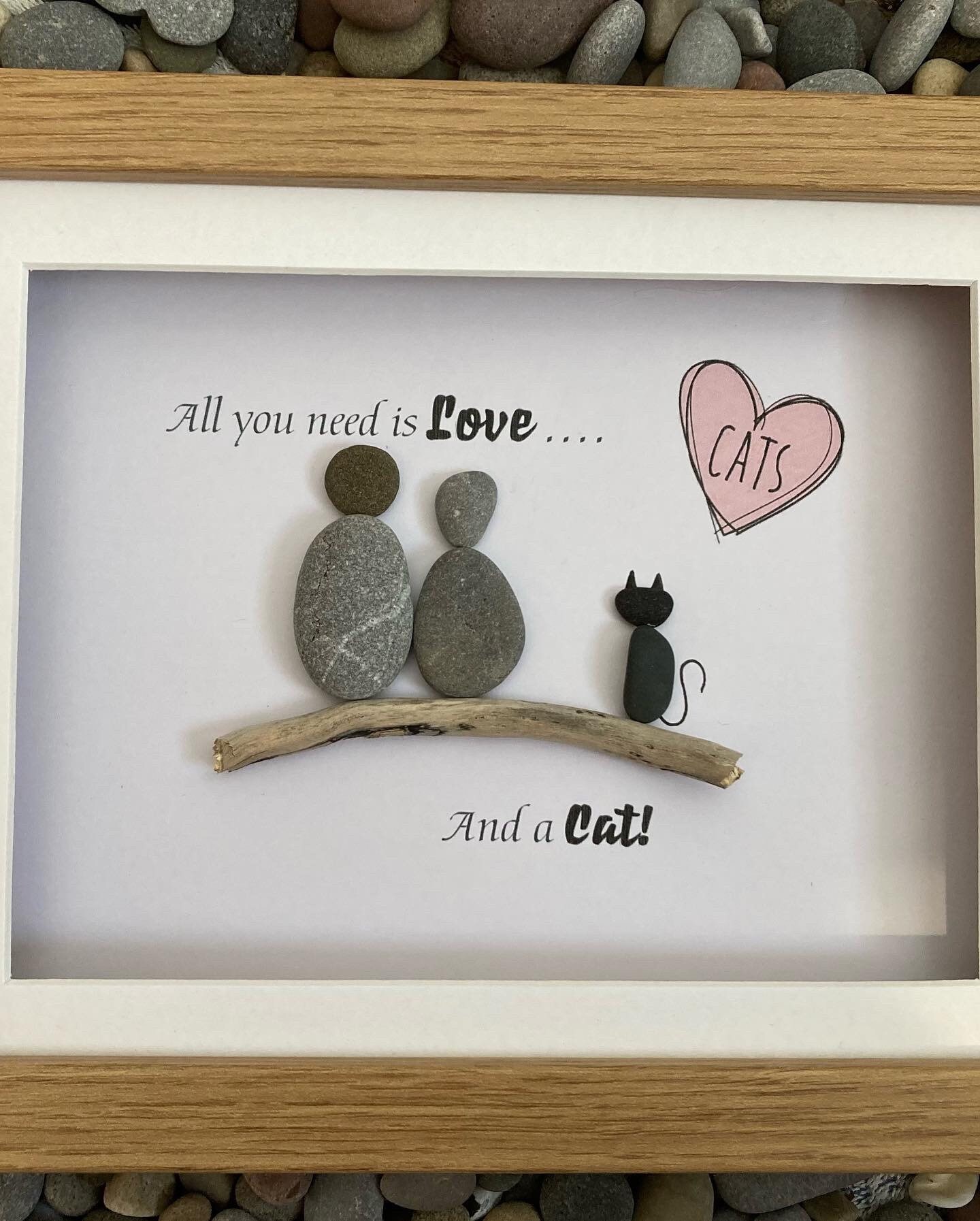 Personalized Pebble Art: Dog or Cat Framed Picture - Etsy
