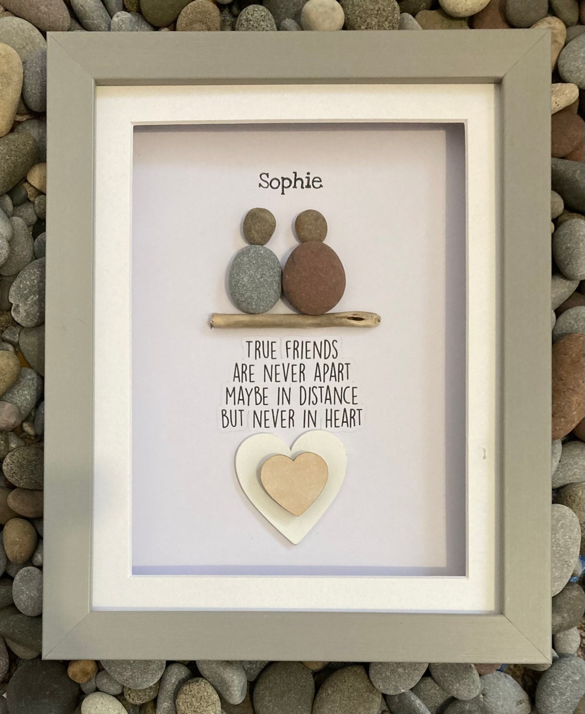 Friends Pebble Art. Far Away Friends Gift. - Etsy UK