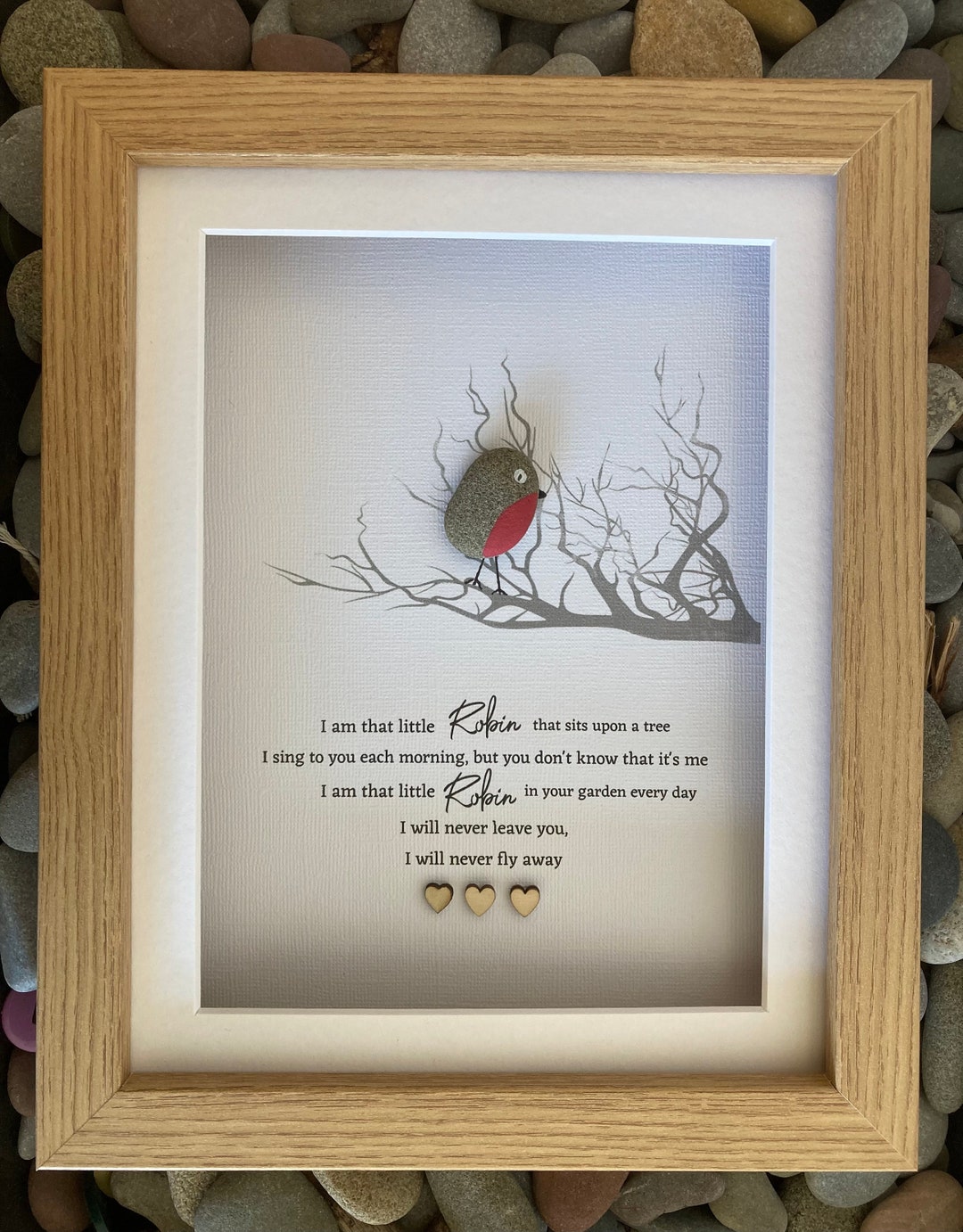 Pebble Art, Robin Bereavement Gift, Sorry for Your Loss, I Am That ...