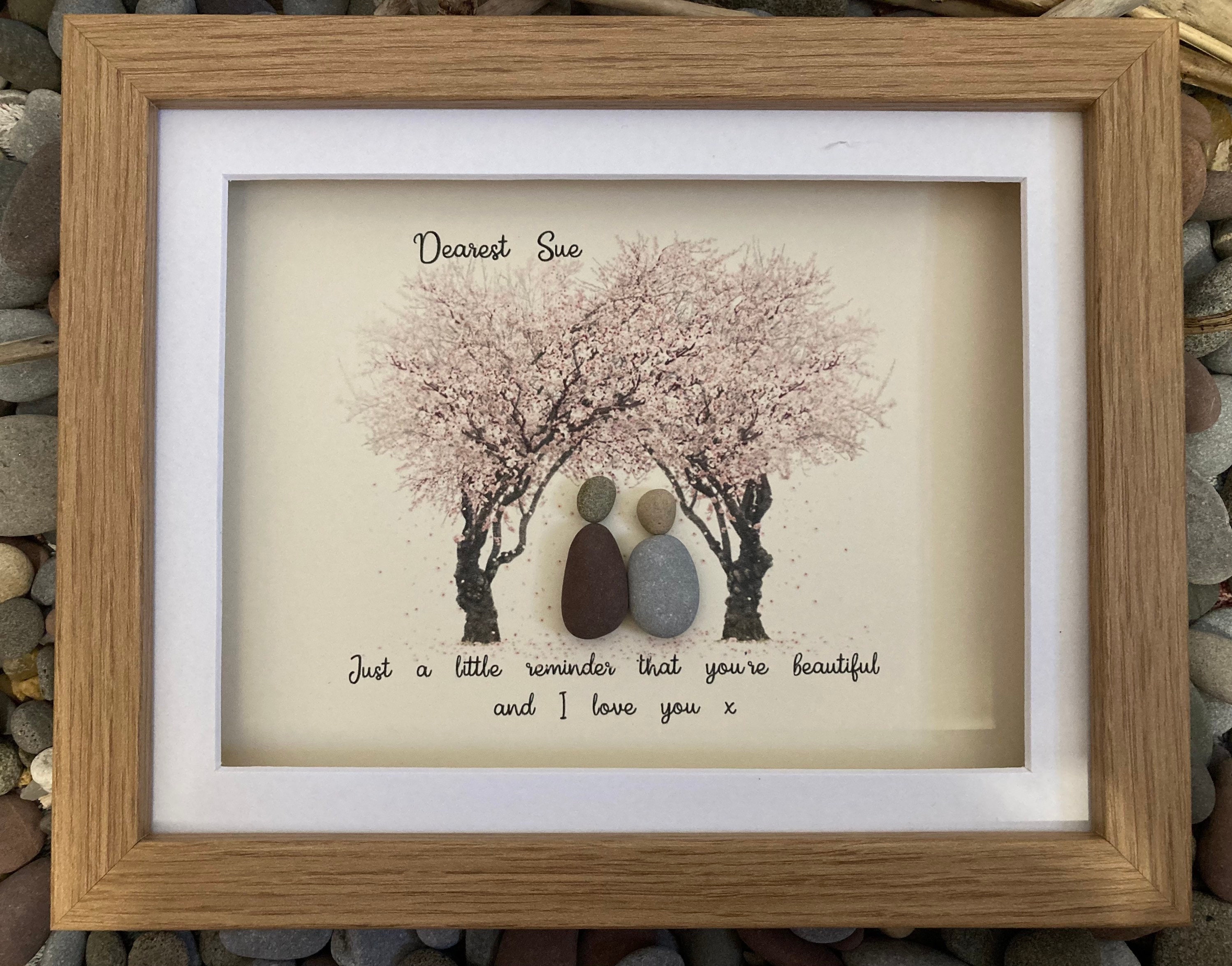 Friendship Pebble Art Friendship Quote With Blossom Tree | Etsy UK