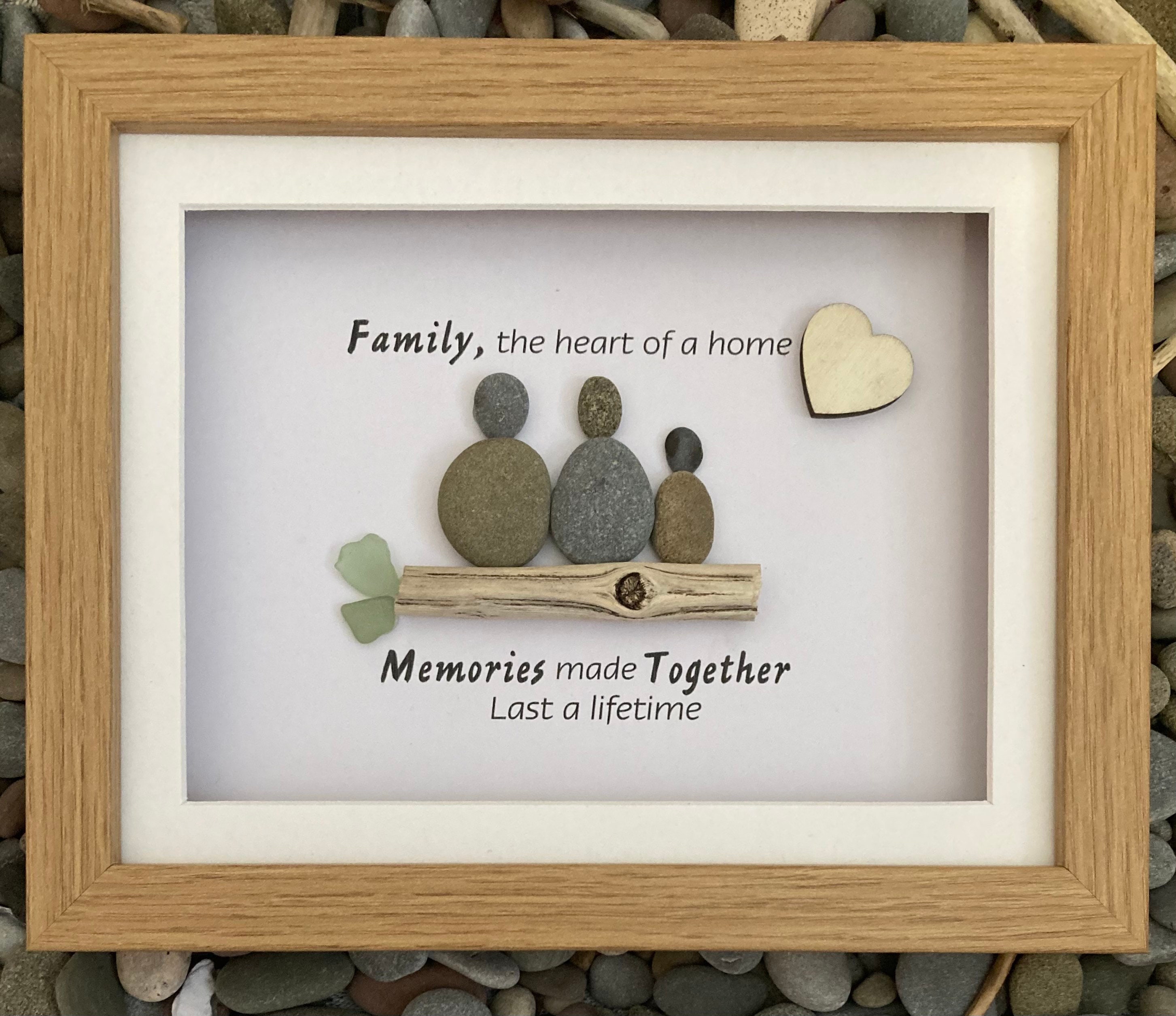 Family Pebble Art quirky Design - Etsy