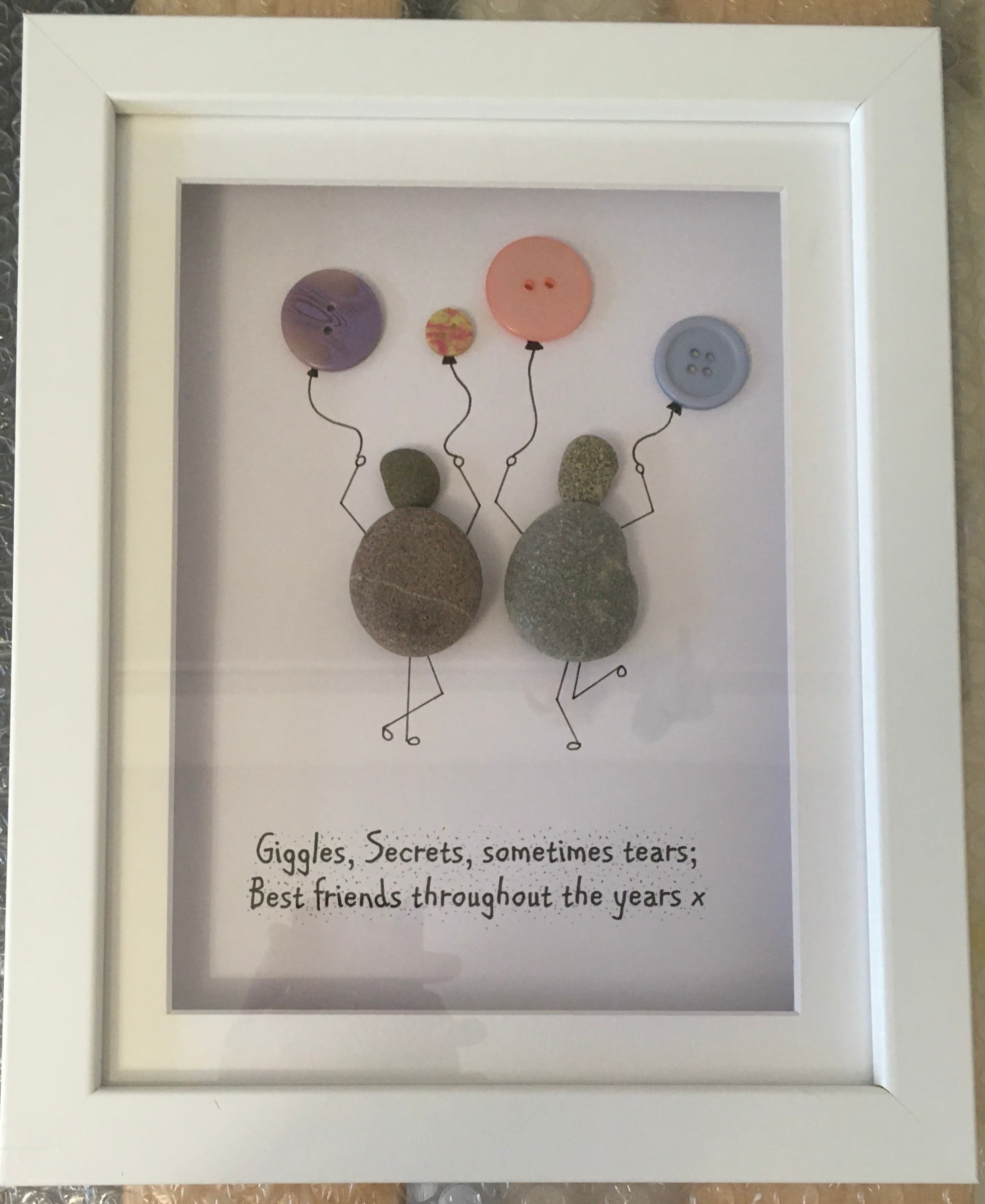 Birthday Pebble Art Balloon Design, Personalised Pebble Picture - Etsy UK