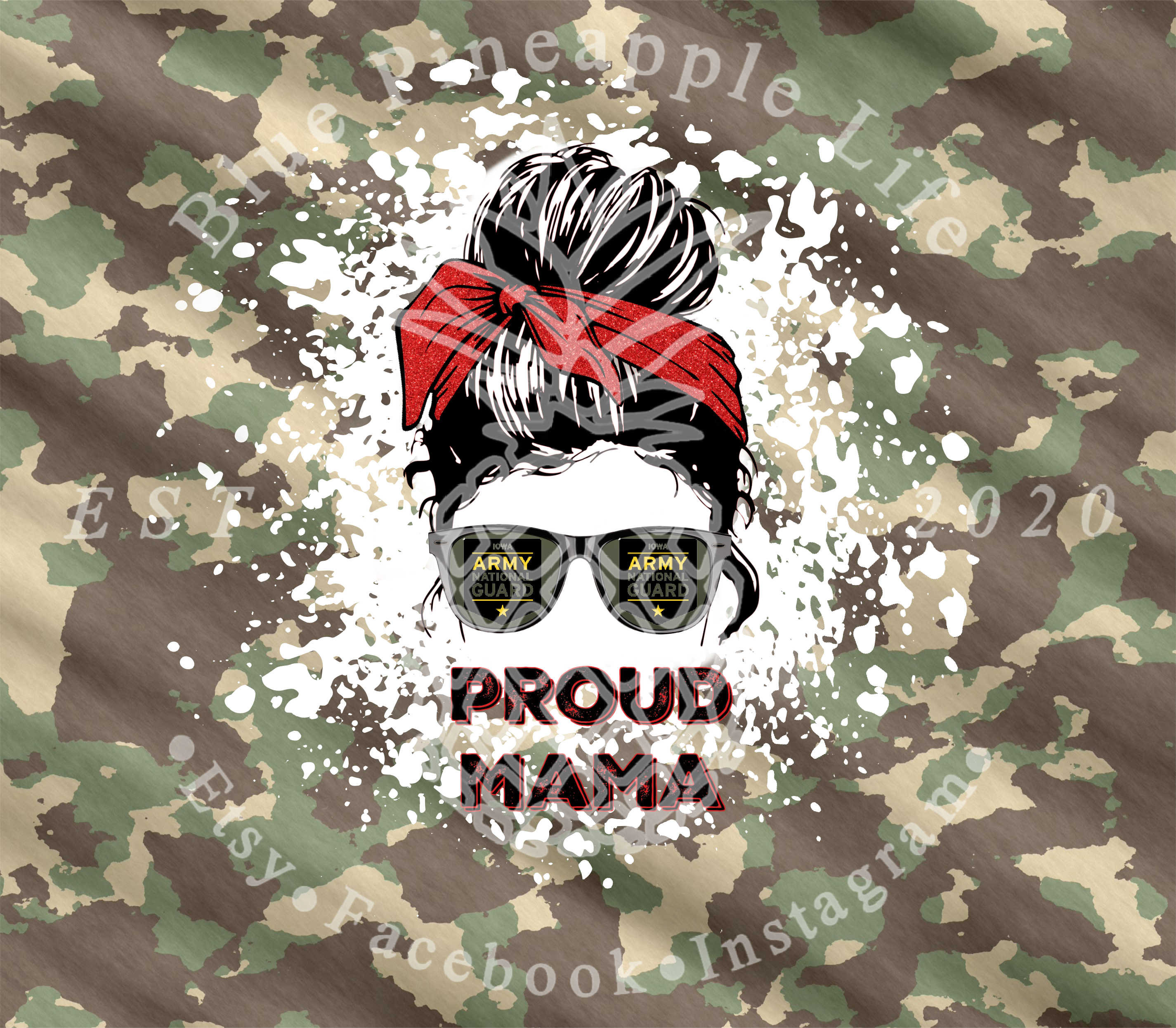 Iowa National Guard Army Proud Mama. Army Life. Army Wife. - Etsy