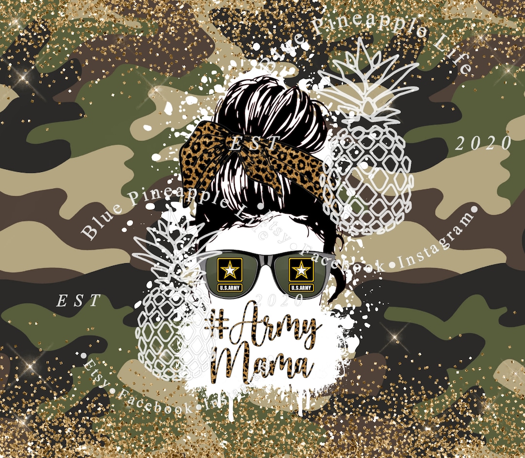 Digital Design Army Mama. Army Mom. Camo Cheetah Print Glitter Leopard ...