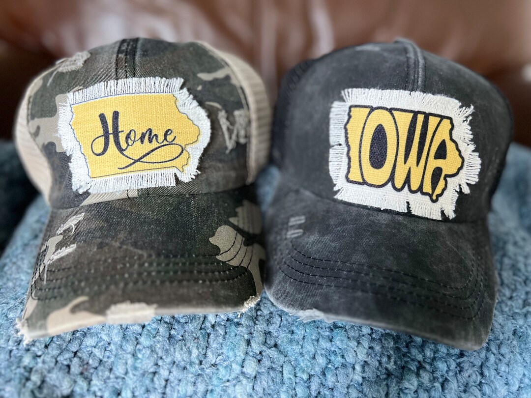 Iowa Hat | Criss Cross Pony Tail Back | Patch Hat | Hawkeyes | ANF | 22 ...