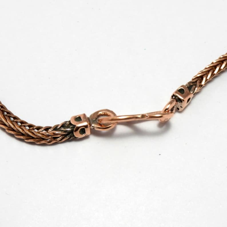 100 % Copper Chain Necklace Pure Copper Wheat Chain Solid - Etsy