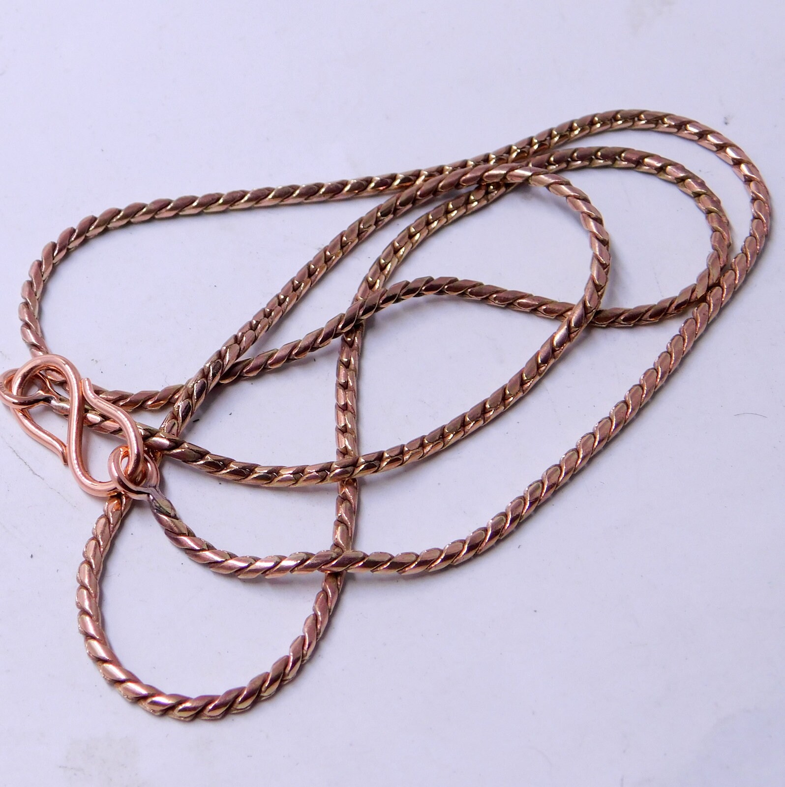 Solid Copper Chain Pure Copper Snake Chain Snake Chain - Etsy