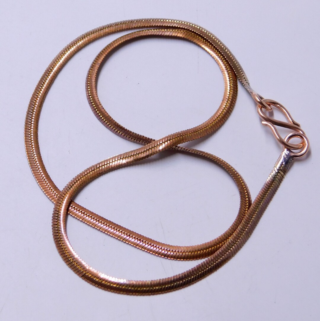 Copper Chain Necklace ,pure Copper Herringbone Chain Necklace ...