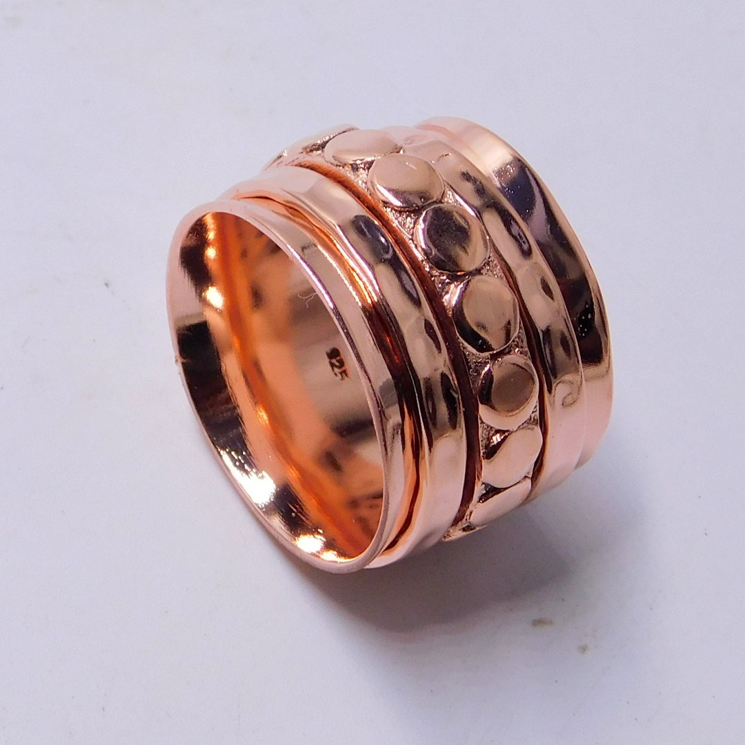 Spinner Ring for Womenpure Copper Ring meditation Spinning - Etsy