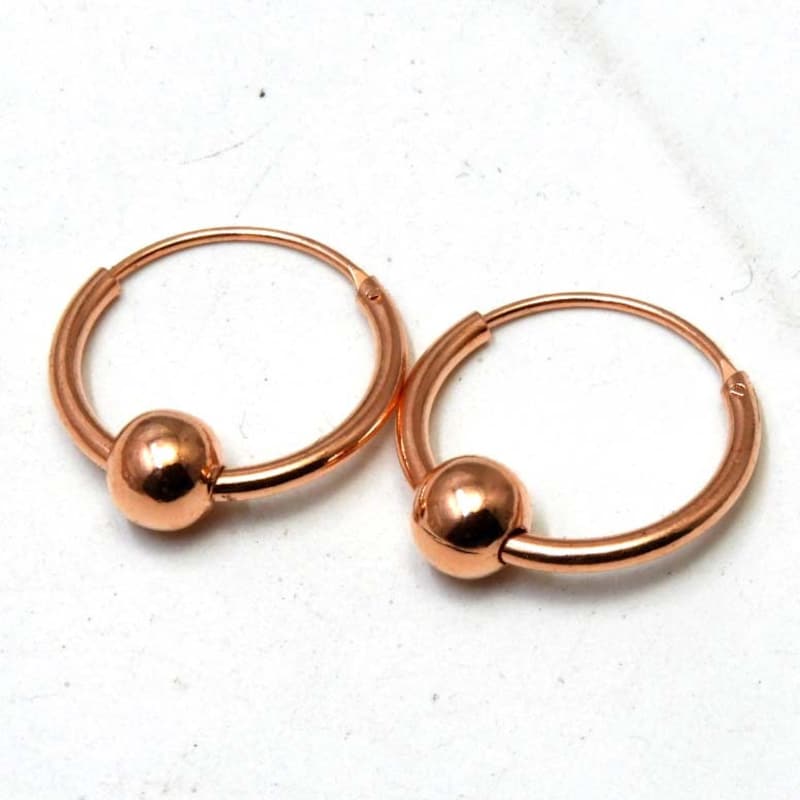 Copper Hoop Earrings Etsy