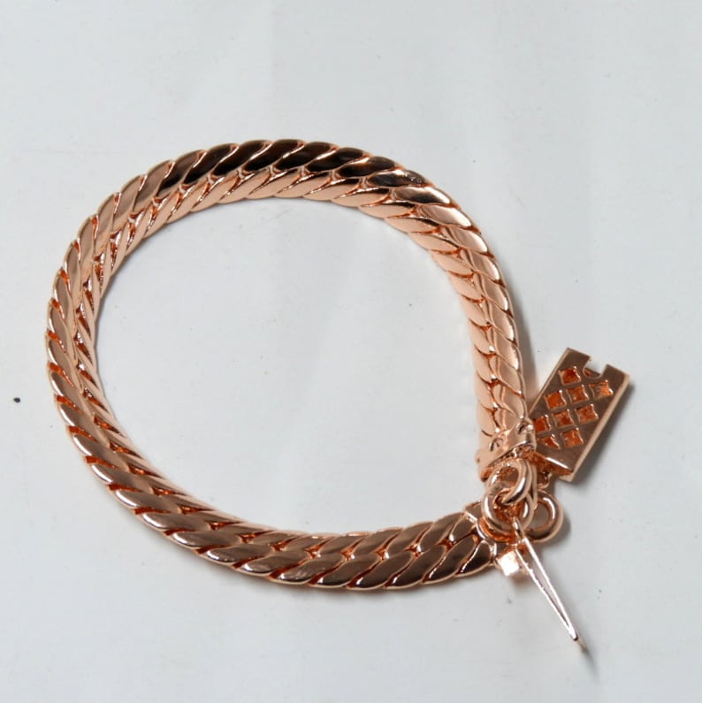 Pure Copper Curb Chain Braceletcuban Link Copper - Etsy