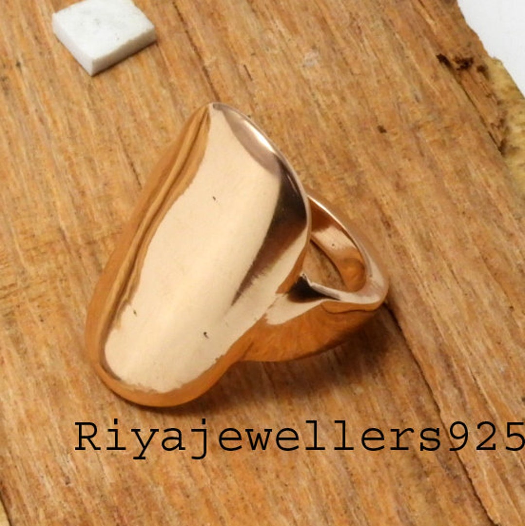 Pure Copper Signet Ring , Mens Copper Oval Signet Ring ,solid Copper ...