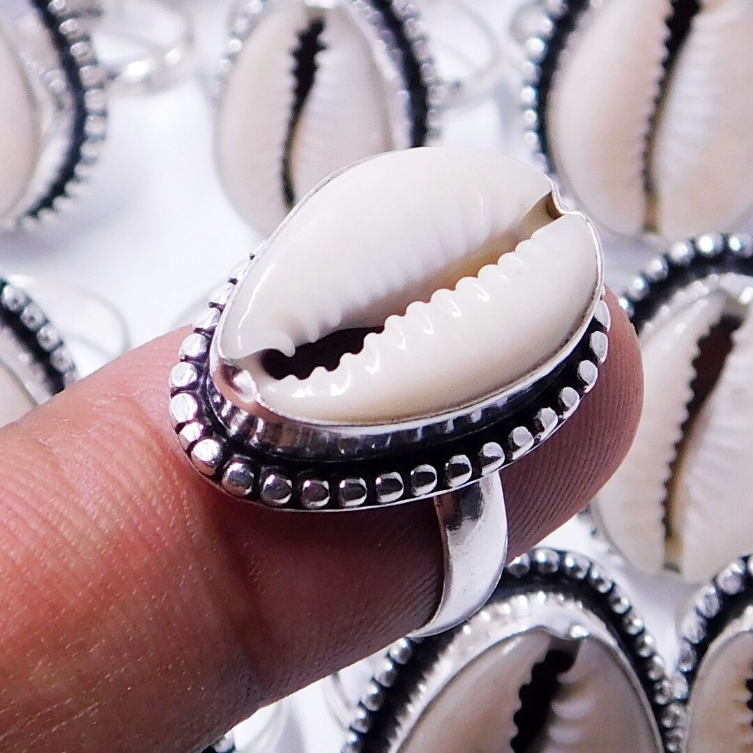 Natural Money Cowrie Sea Shell Ring,handmade Ring, Gift Ring, Natural ...