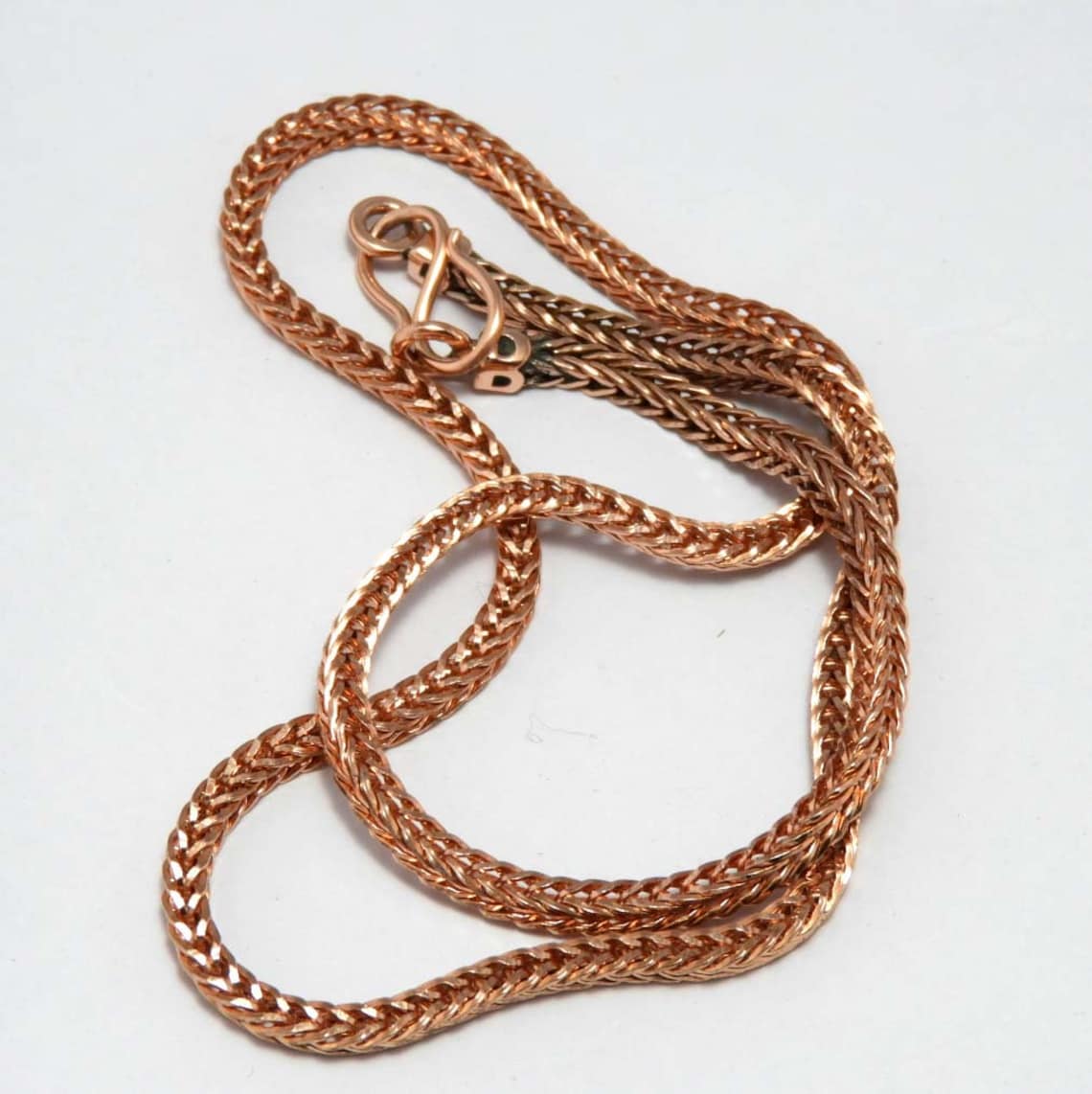 100 % Copper Chain Necklace Pure Copper Wheat Chain Solid - Etsy