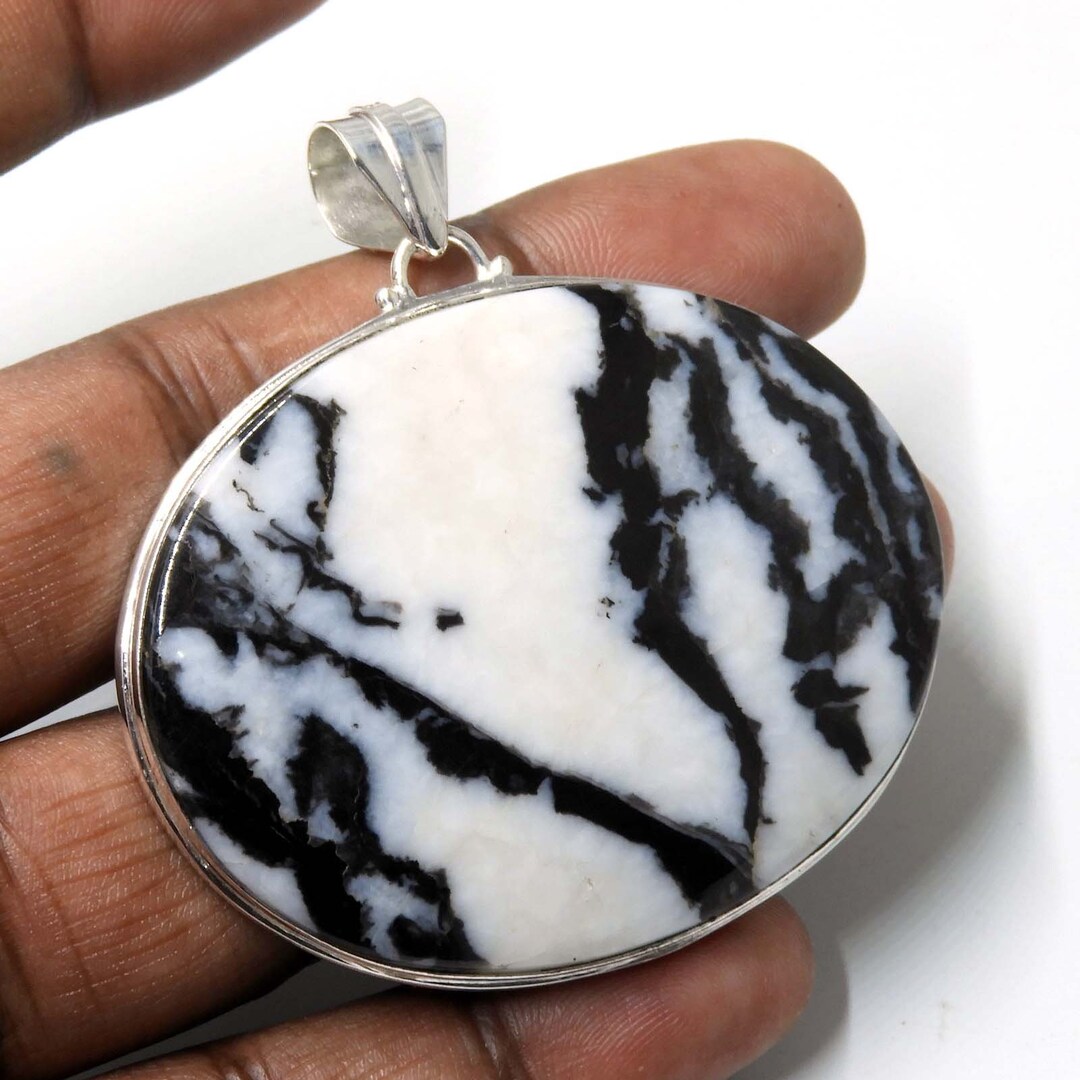 Large White Buffalo Turquoise Pendant, Handmade in Sterling Silver ...