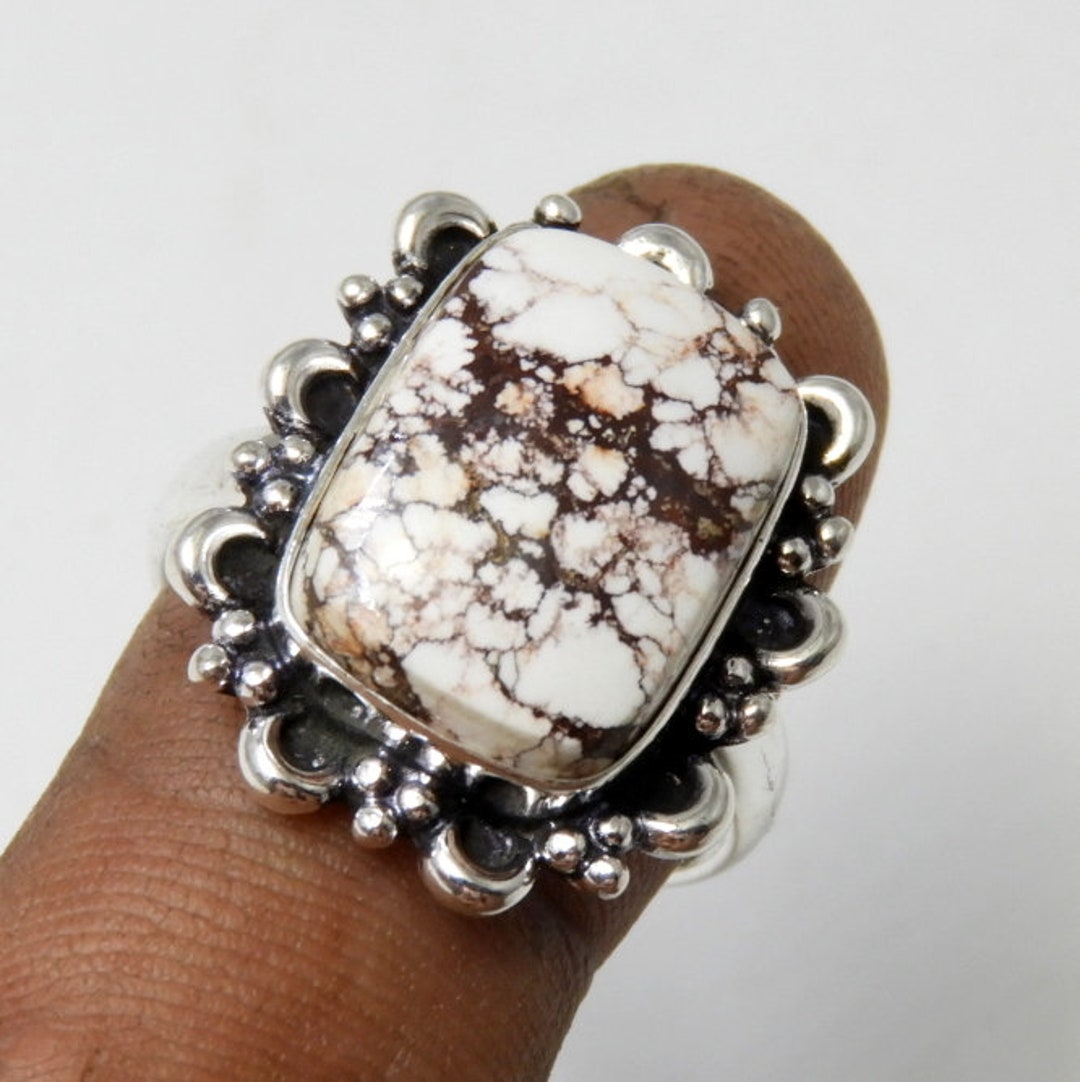 Buy Handmade Wild Horse Magnesite Ring: Sterling Silver Statement ...