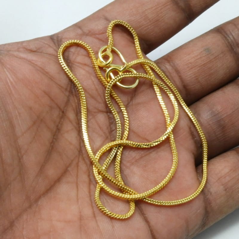 Gold Chain 18k Foxtail - Etsy UK