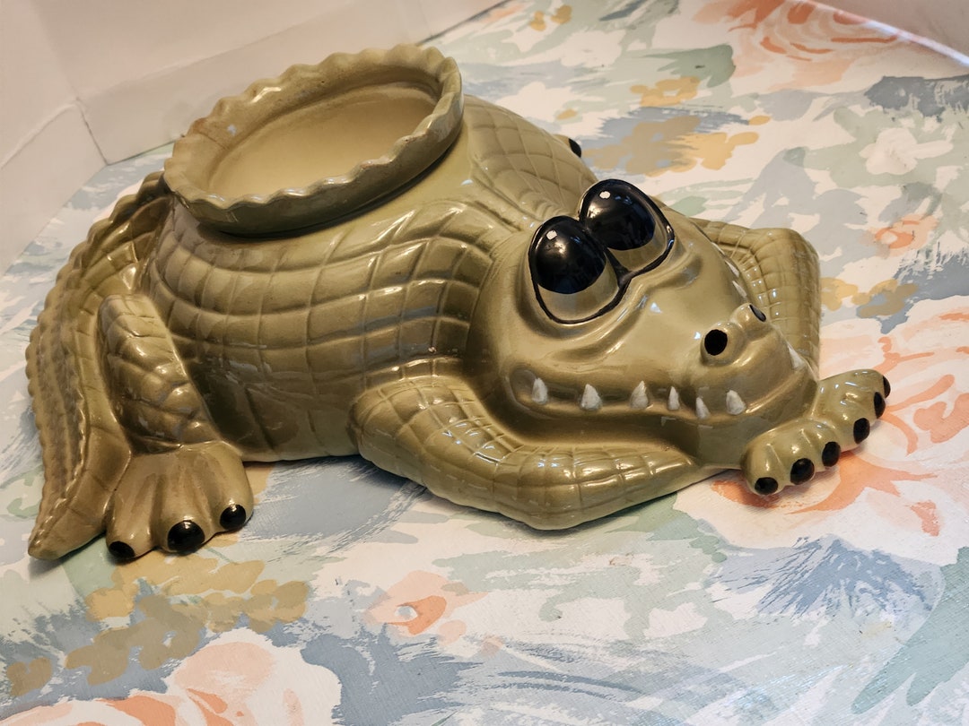 Alligator Crocodile Ceramic Succulent Planter Animal Planter Reptile ...