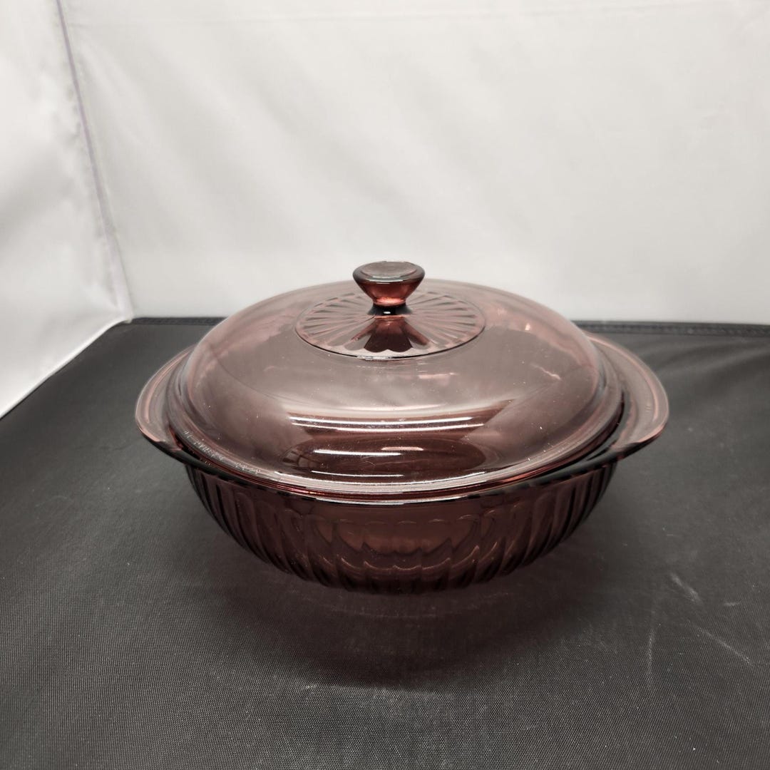 Pyrex Vintage Cranberry Pink 2 Quart Casserole Dish With Lid, Like New ...