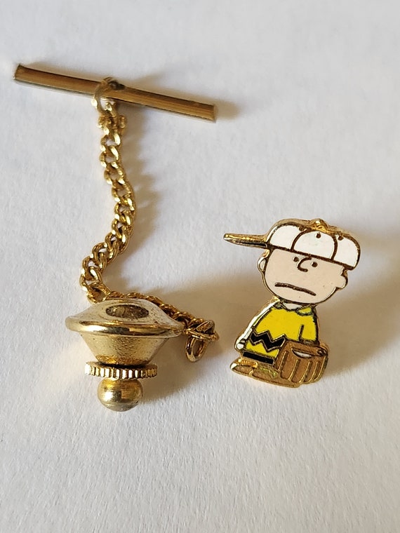 Charlie Brown Baseball tie tac - Gem