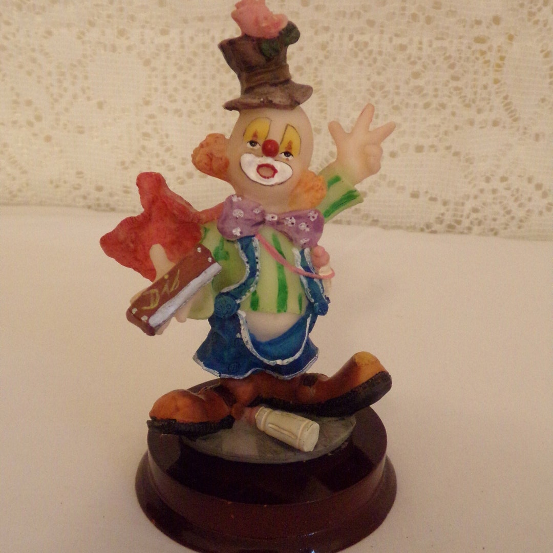 Clown Vintage Collectible Clown Resin Clown Collectible Circus Clown ...